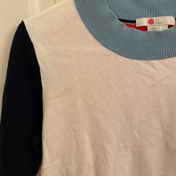 Boden | Tops | Boden Color Block Detail Knit Short Sleeve Top Sweater ...